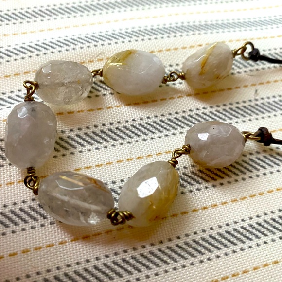 Jewelry | Neutral Color Stone And Gold Necklace | Poshmark